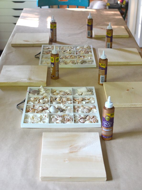 Seashell Collage with Kids - ARTBAR