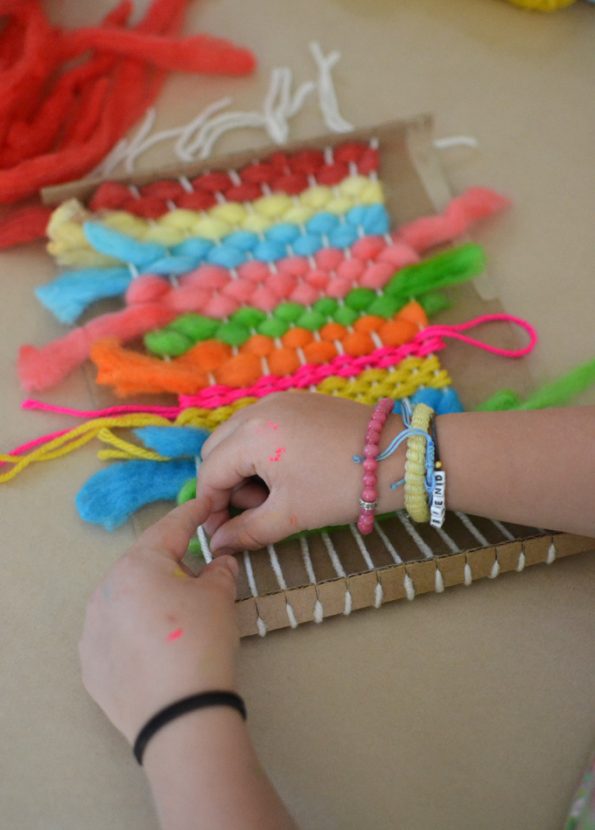 Rainbow Weavings with Koolaid Dyed Yarn - ARTBAR