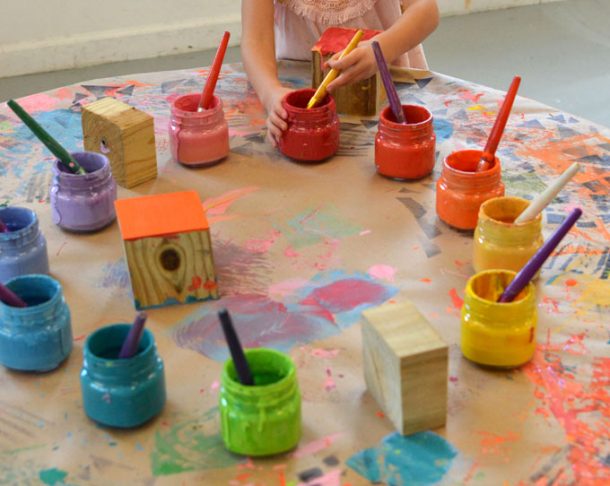 Collagraph Printmaking with Kids using Wooden Blocks - ARTBAR