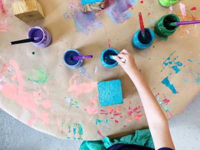 Collagraph Printmaking with Kids using Wooden Blocks - ARTBAR