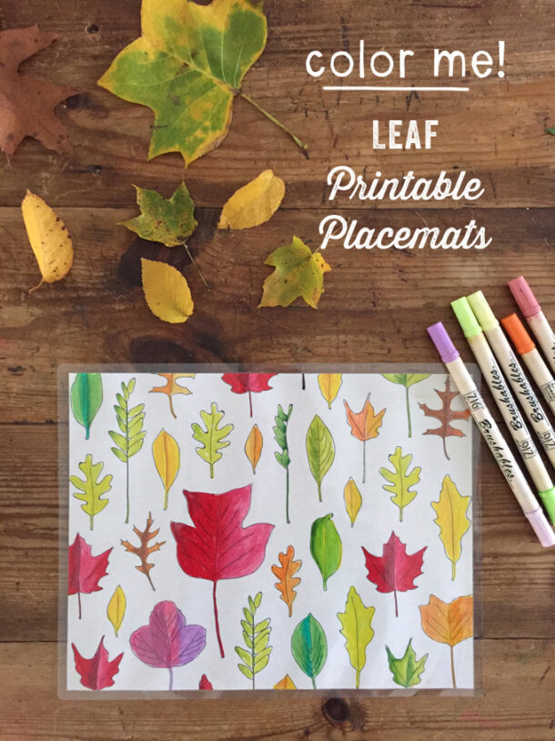 Print out this (free) leaf printable, color, laminate, and make ...