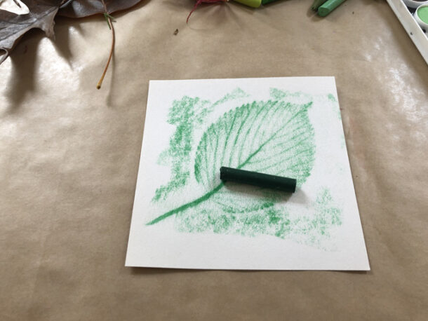 Leaf Rubbings with Crayons and Watercolor - ARTBAR