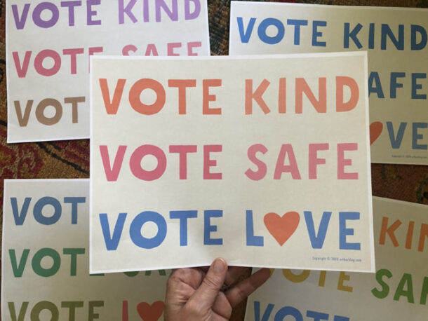 VOTE Postcards and Lawn Signs - ARTBAR