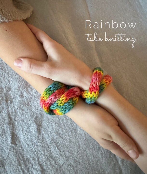 Rainbow Tube Knitting with Tp Rolls - ARTBAR